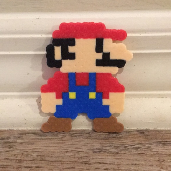 Perler Bead | Other | Mario Luigi And Question Mark Block Perler Beads ...